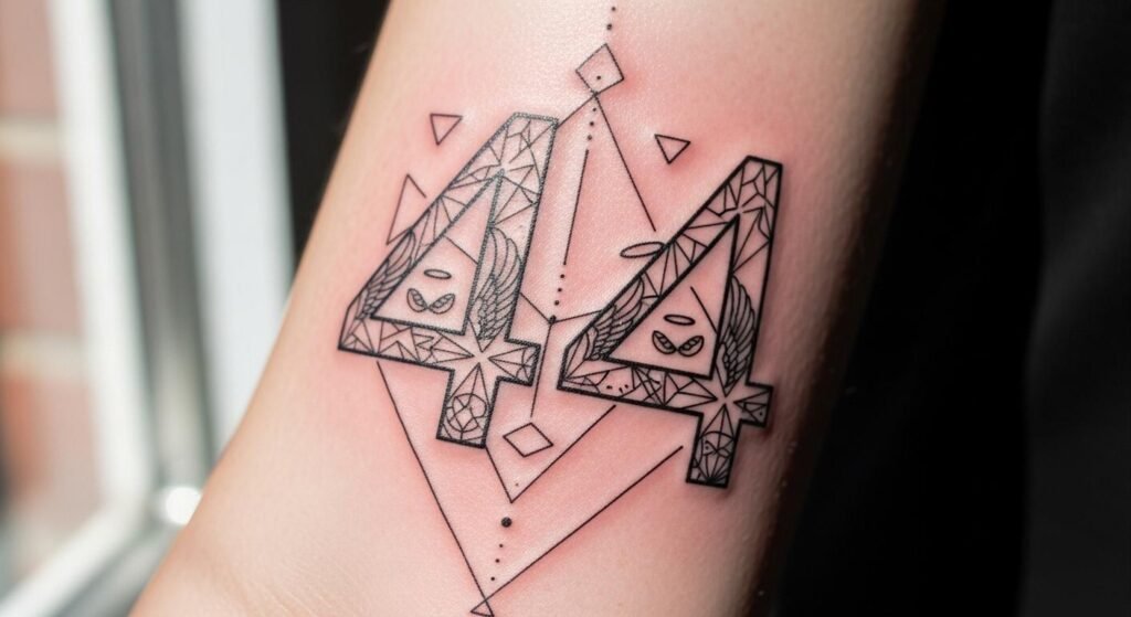 27 Powerful 444 Tattoo Ideas That Symbolize Protection and Luck ...