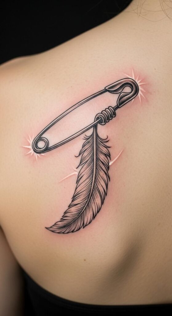 27 Bold Safety Pin Tattoo Ideas That Symbolize Strength – inkinminutes.com