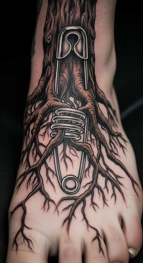 27 Bold Safety Pin Tattoo Ideas That Symbolize Strength – inkinminutes.com