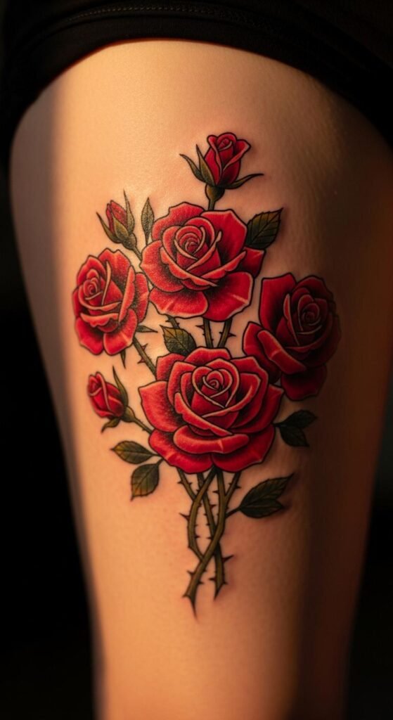 27 Stunning Red Rose Tattoo Ideas to Elevate Your Style – inkinminutes.com