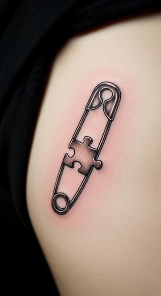 27 Bold Safety Pin Tattoo Ideas That Symbolize Strength – inkinminutes.com