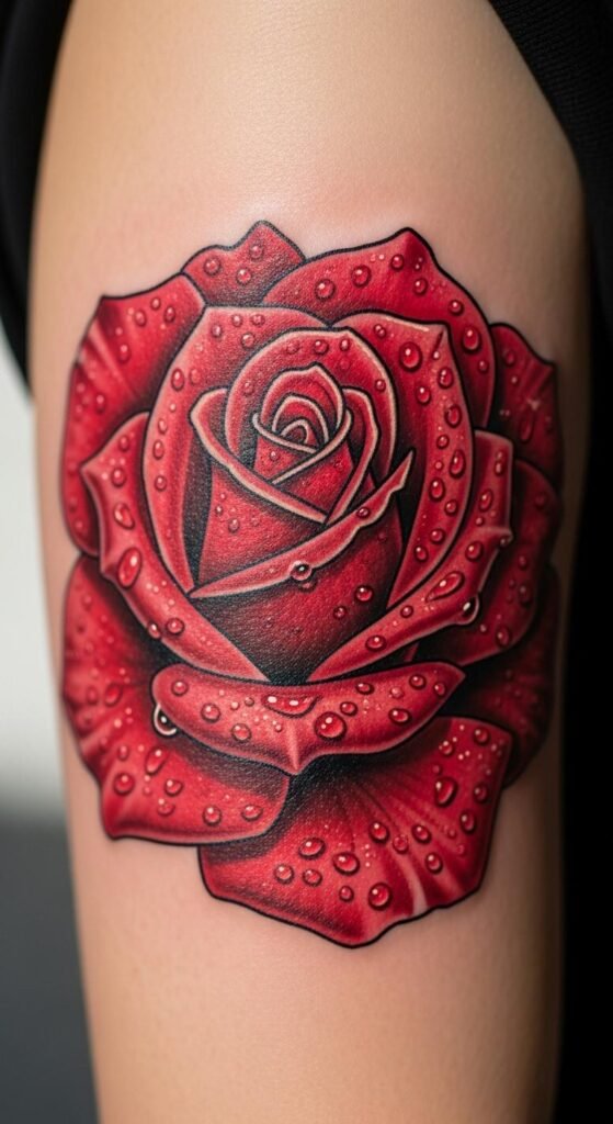 27 Stunning Red Rose Tattoo Ideas to Elevate Your Style – inkinminutes.com