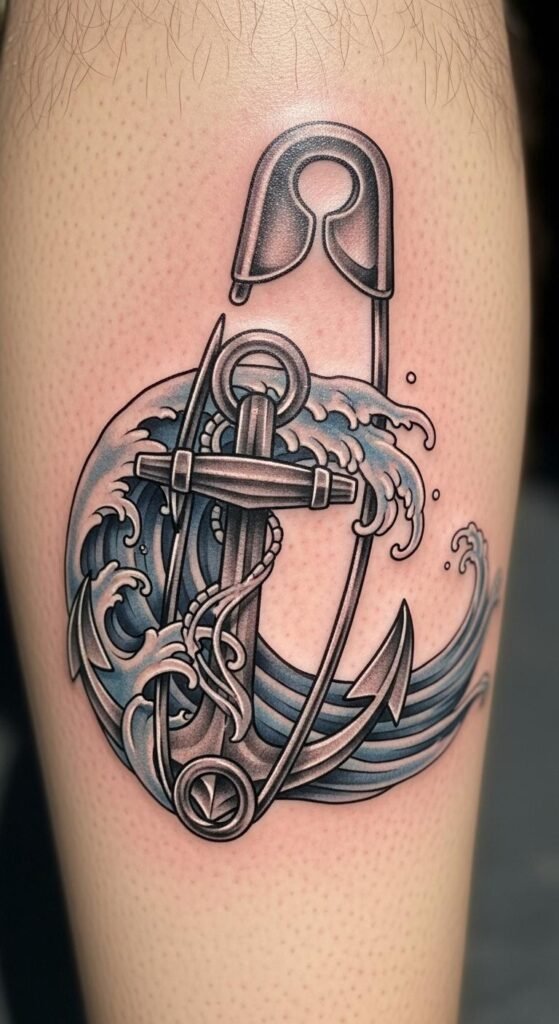 27 Bold Safety Pin Tattoo Ideas That Symbolize Strength – inkinminutes.com