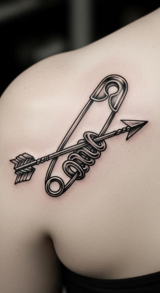 27 Bold Safety Pin Tattoo Ideas That Symbolize Strength – inkinminutes.com