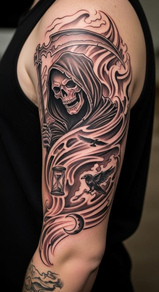 27 Striking Grim Reaper Tattoo Ideas That Turn Heads – inkinminutes.com